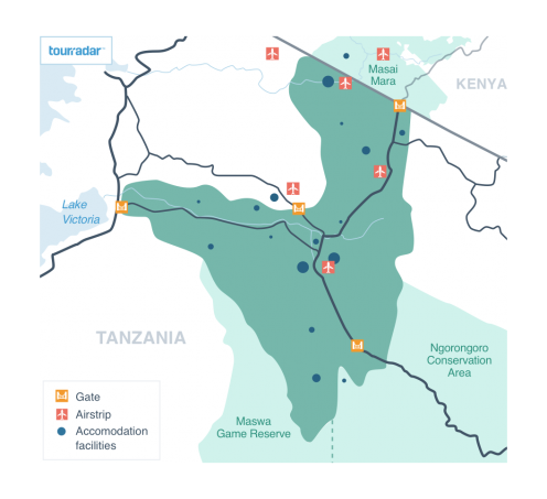 Serengeti Maps: Location, Road & Migration Map - TourRadar