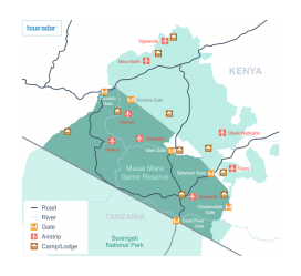 Masai Mara Maps: Location, Migration & Road Map - TourRadar