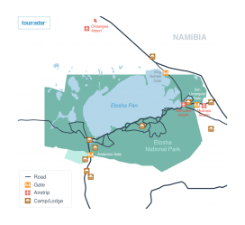 Etosha Maps: Location, Waterholes & Road Map - TourRadar
