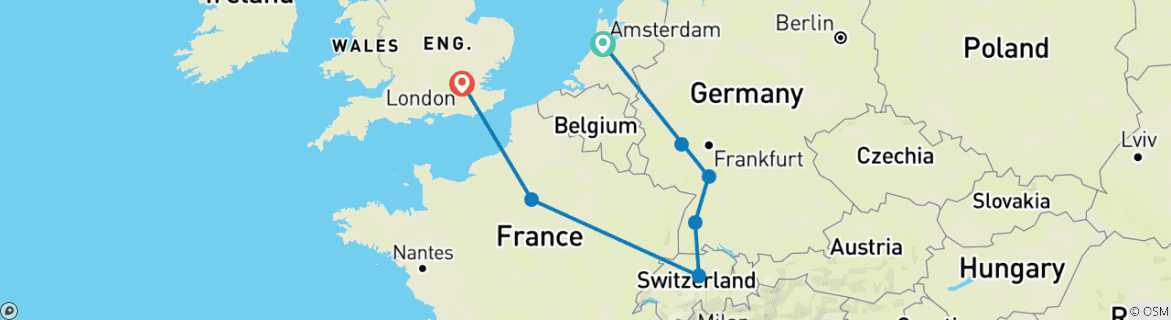 European Highlights (Base, Summer, End Paris, 7 Days) by Trafalgar with ...