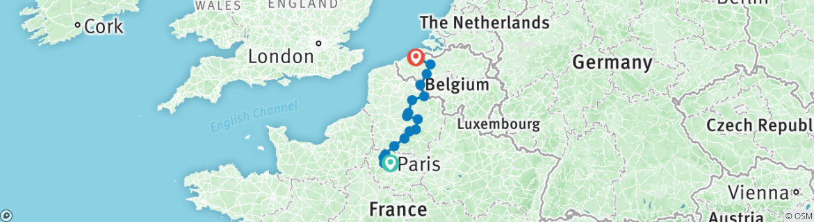 Paris to Bruges (Brugge), Bike & Barge in France and Belgium by Feniks Charter with 1 Tour ...