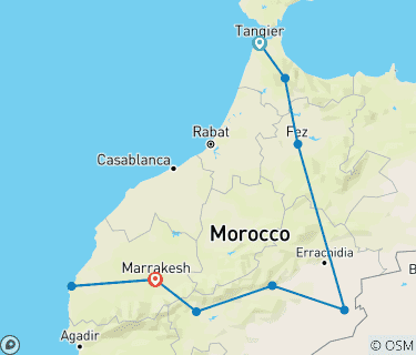 Morocco Tourism Map